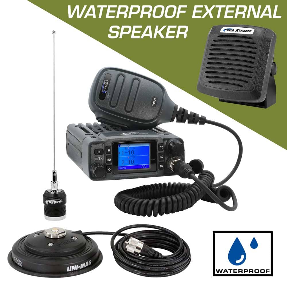 Adventure Radio Kit - GMR25 Waterproof GMRS Mobile Radio Kit and Exter ...